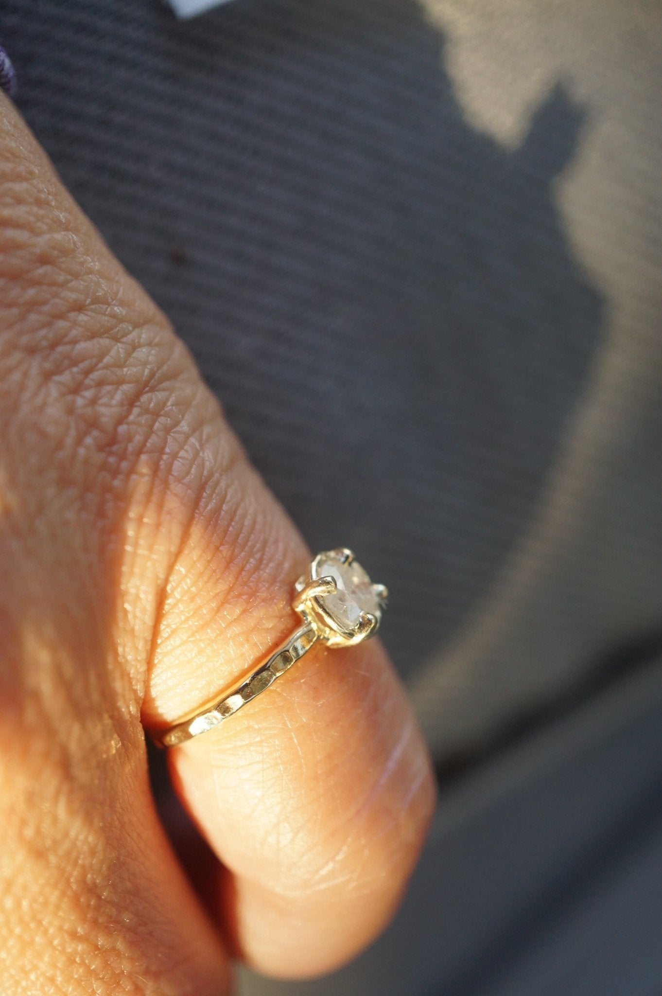 Icey White Round Salt and Pepper Diamond Ring – MTD